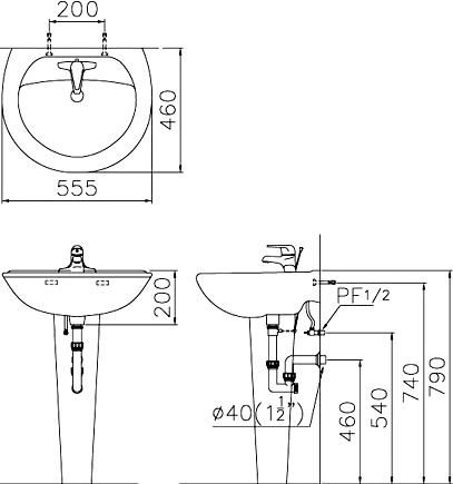 凱撒(CAESAR)精緻面盆(55.5cm) LP2220D_B262C | KOHLER章記衛廚(CBK)-衛浴廚具