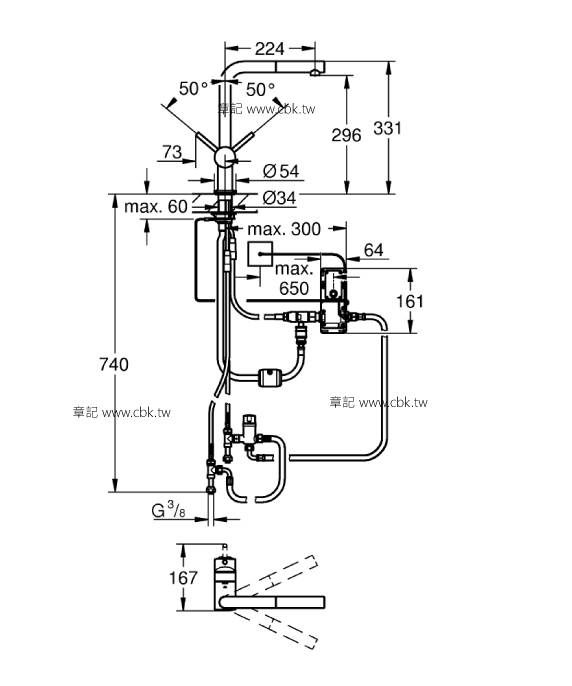 GROHE MINTA TOUCH 感應式伸縮廚房龍頭 31360001 | KOHLER章記衛廚(CBK)-衛浴廚具