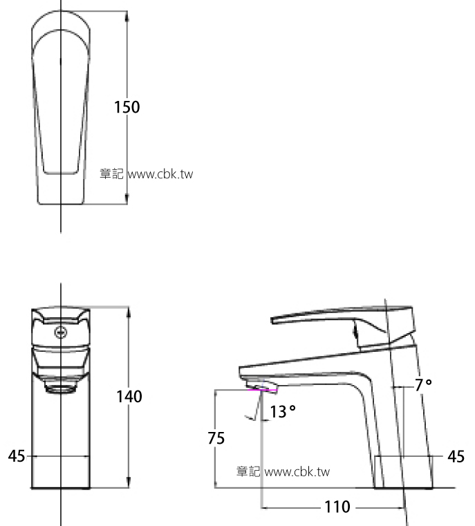 凱撒(CAESAR)單孔面盆龍頭 B390C | KOHLER章記衛廚(CBK)-衛浴廚具