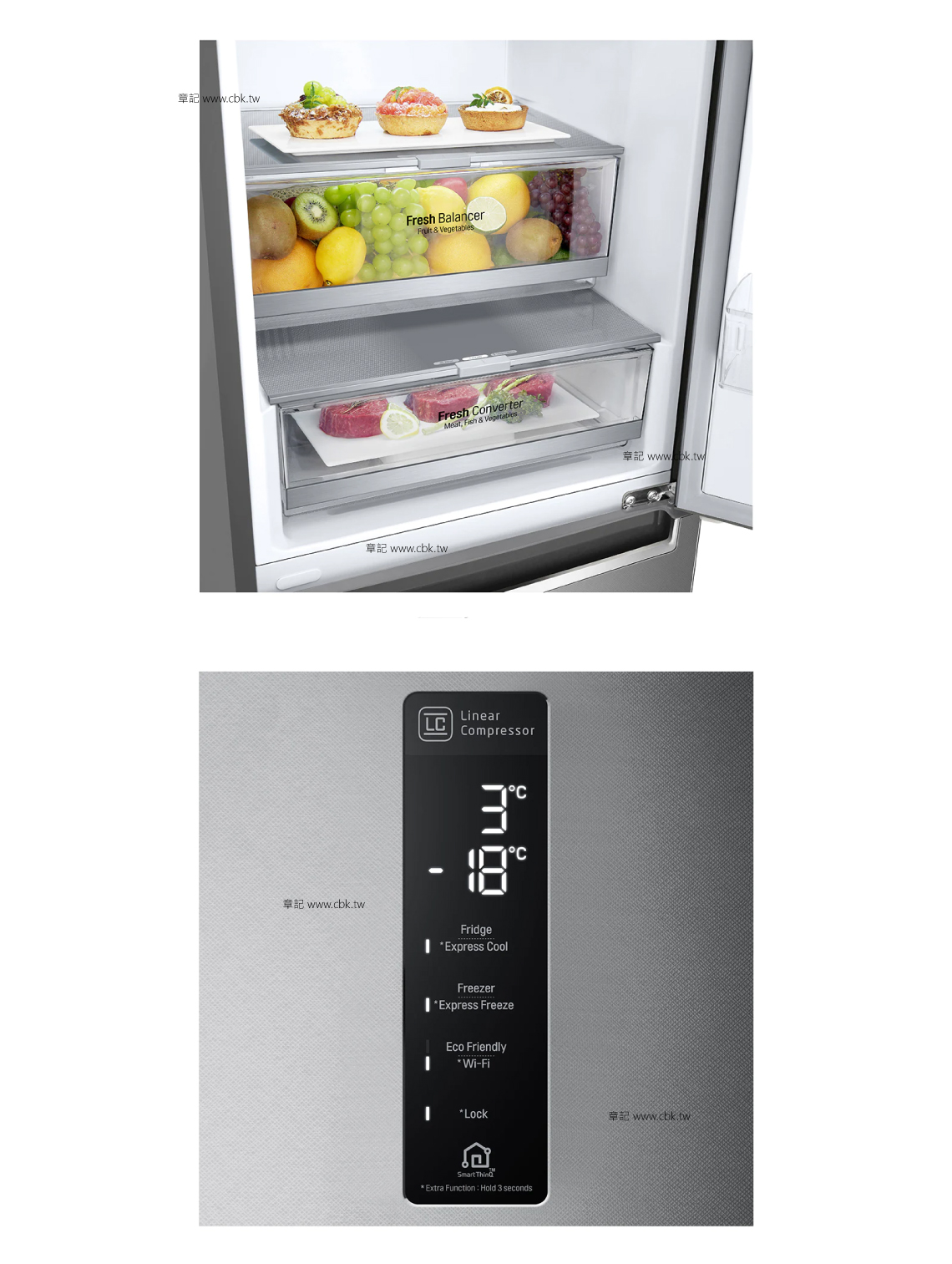 LG 獨立式冰箱 GW-BF389SA【免運費宅配到府+贈送標準安裝】 | KOHLER章記衛廚(CBK)-衛浴廚具