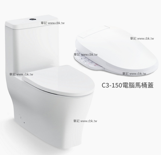 ★ 幸福感維度優惠 ★ KOHLER Family Care 水漩風單體馬桶K-23188T-ITHC-0 搭 C3-150電腦馬桶蓋(管路 ...