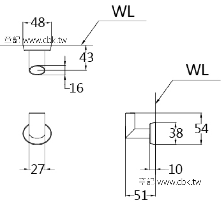 凱撒(CAESAR)掛衣鉤 Q8907 | KOHLER章記衛廚(CBK)-衛浴廚具