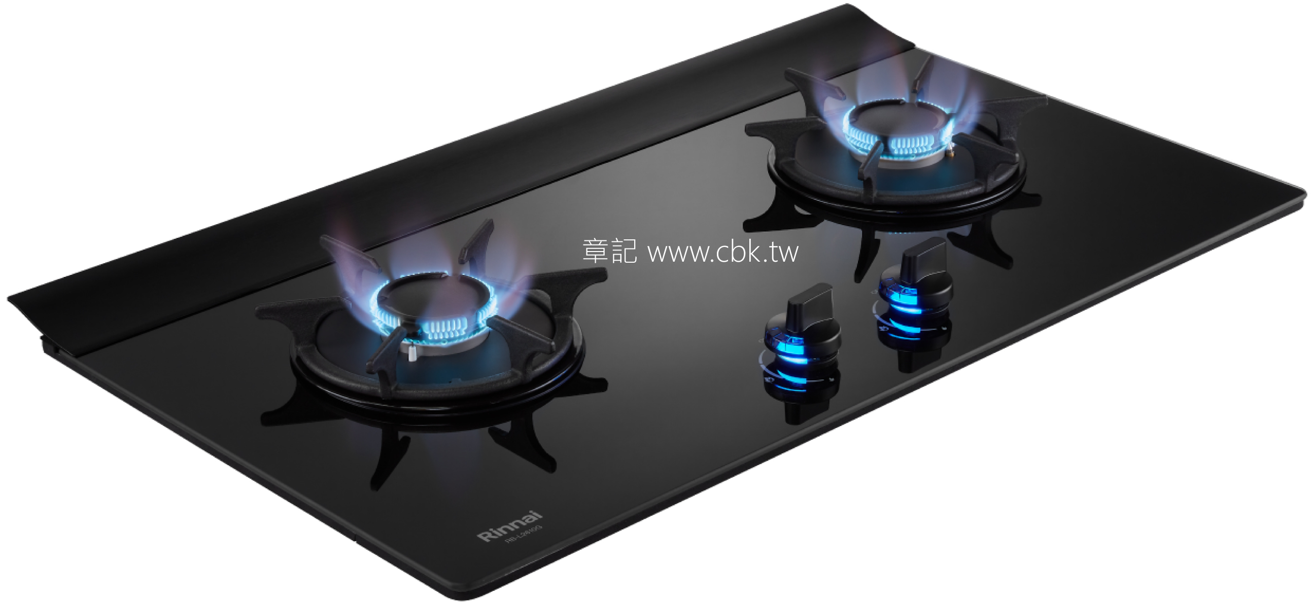 林內牌(Rinnai)檯面式彩焱玻璃雙口爐 RB-L2620G(B)【送免費標準安裝】 | KOHLER章記衛廚(CBK)-衛浴廚具