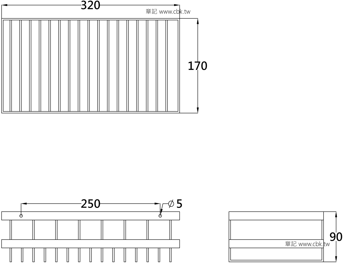 凱撒(CAESAR)雙扁方形架 ST822