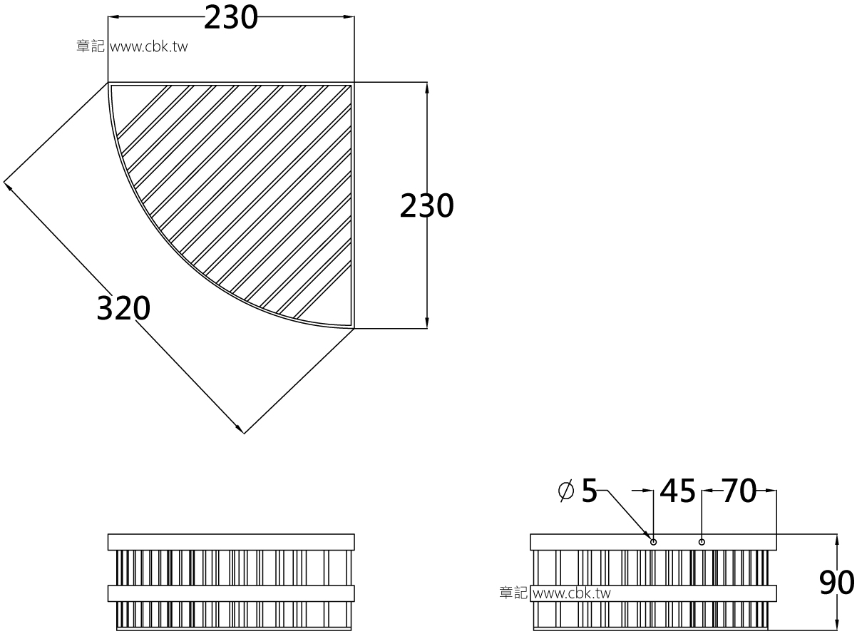 凱撒(CAESAR)雙扁牆角架 ST823 | KOHLER章記衛廚(CBK)-衛浴廚具