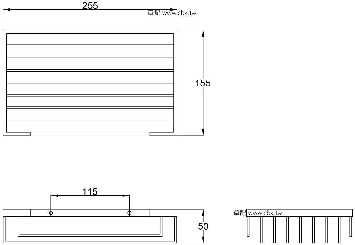 凱撒(CAESAR)單扁方形架 ST830 | KOHLER章記衛廚(CBK)-衛浴廚具