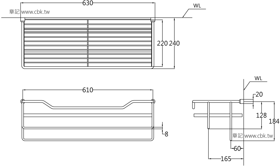 凱撒(CAESAR)置物毛巾架 ST837 | KOHLER章記衛廚(CBK)-衛浴廚具