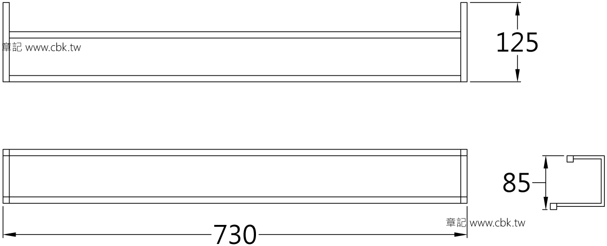 凱撒(CAESAR)雙桿毛巾架 ST846 | KOHLER章記衛廚(CBK)-衛浴廚具