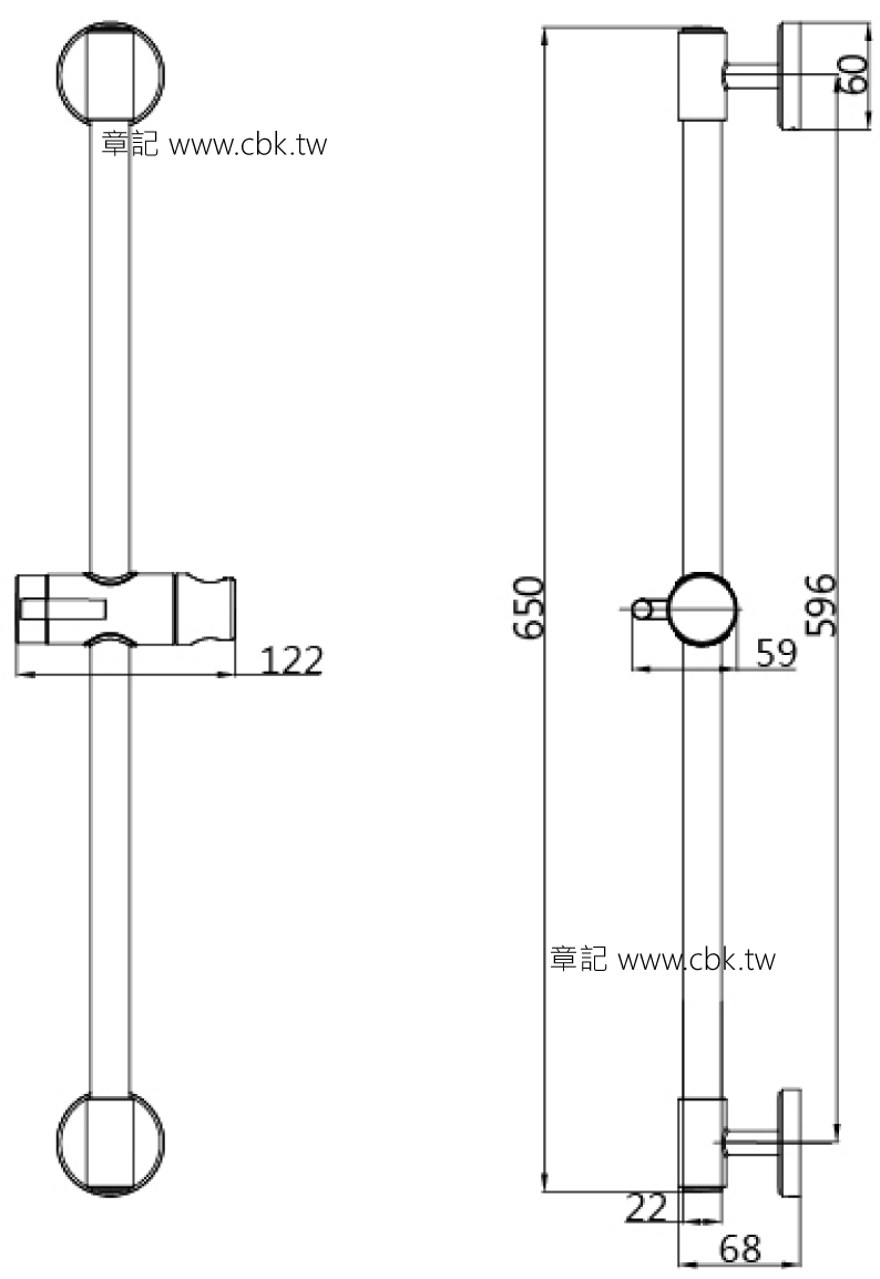 凱撒(CAESAR)蓮蓬頭滑桿 WG121B | KOHLER章記衛廚(CBK)-衛浴廚具