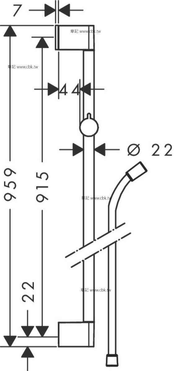 hansgrohe Unica Croma 活動滑桿 26504 | KOHLER章記衛廚(CBK)-衛浴廚具