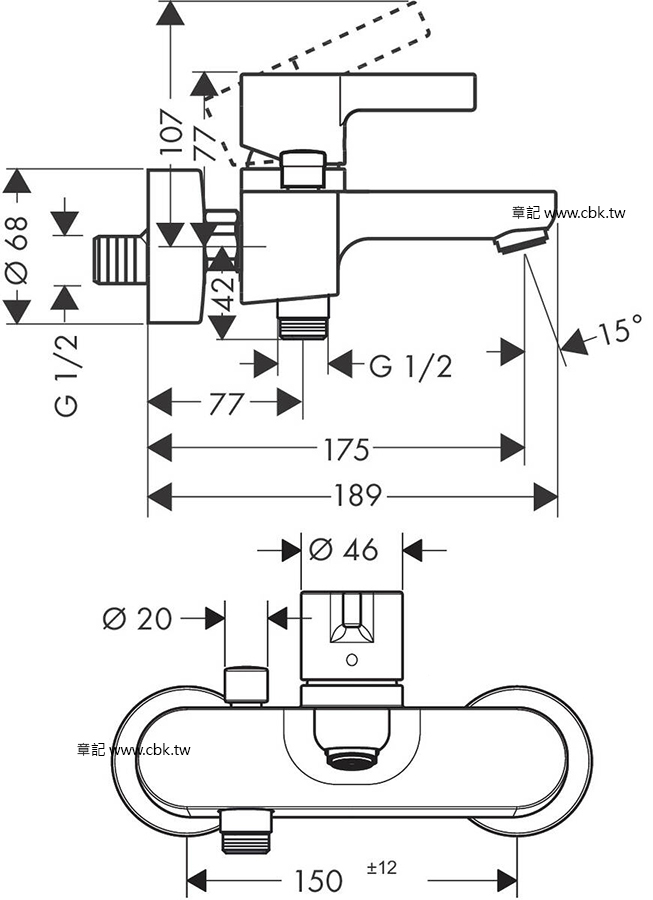 hansgrohe Metris S 沐浴龍頭 31460 | KOHLER章記衛廚(CBK)-衛浴廚具