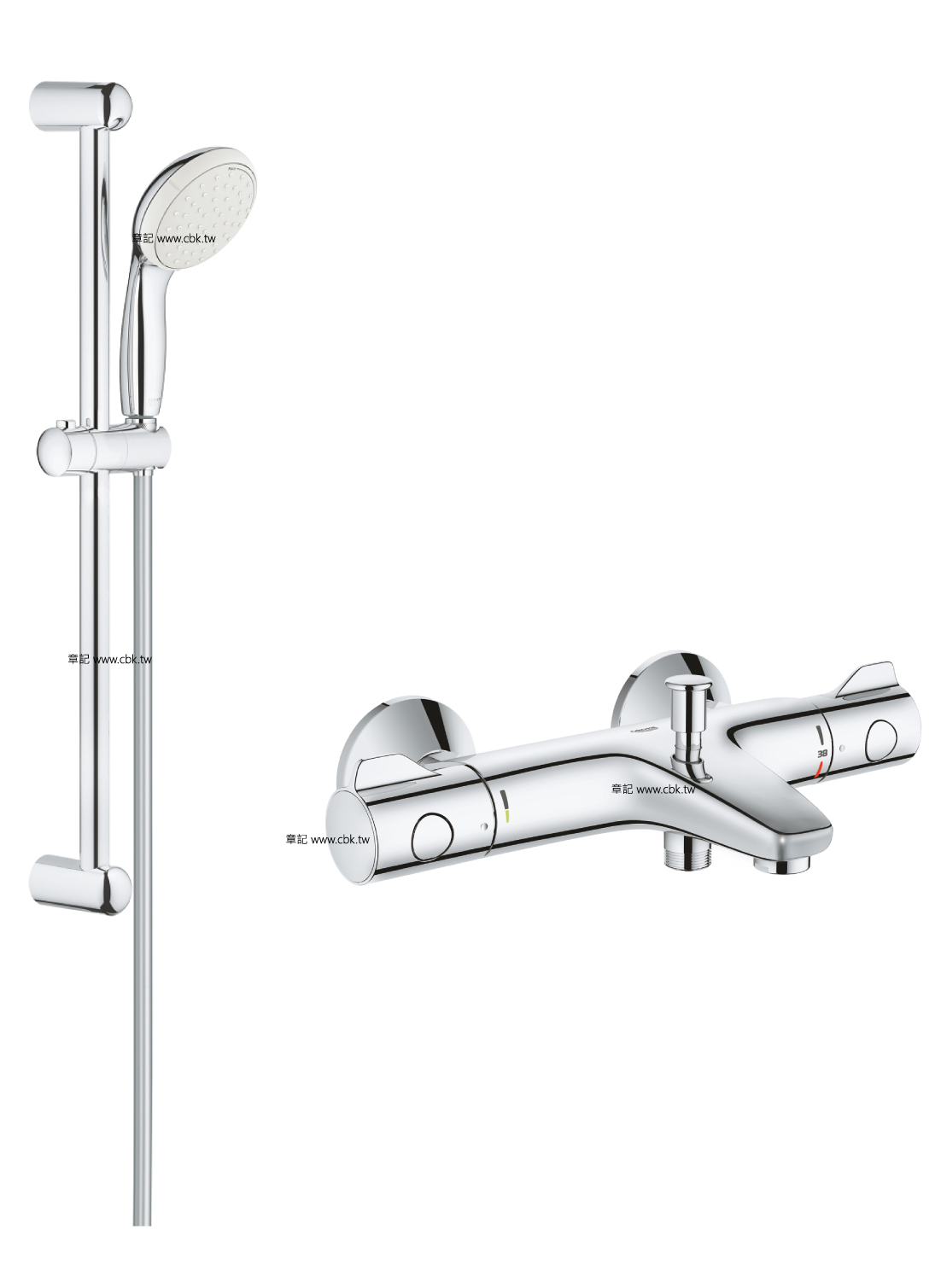 GROHE Grohtherm 800 淋浴龍頭附滑桿組 34567_27598001 | KOHLER章記衛廚(CBK)-衛浴廚具