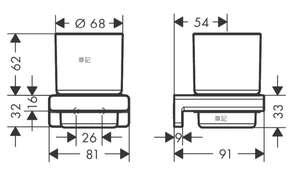 hansgrohe AddStoris 牙刷杯架 41749990 | KOHLER章記衛廚(CBK)-衛浴廚具
