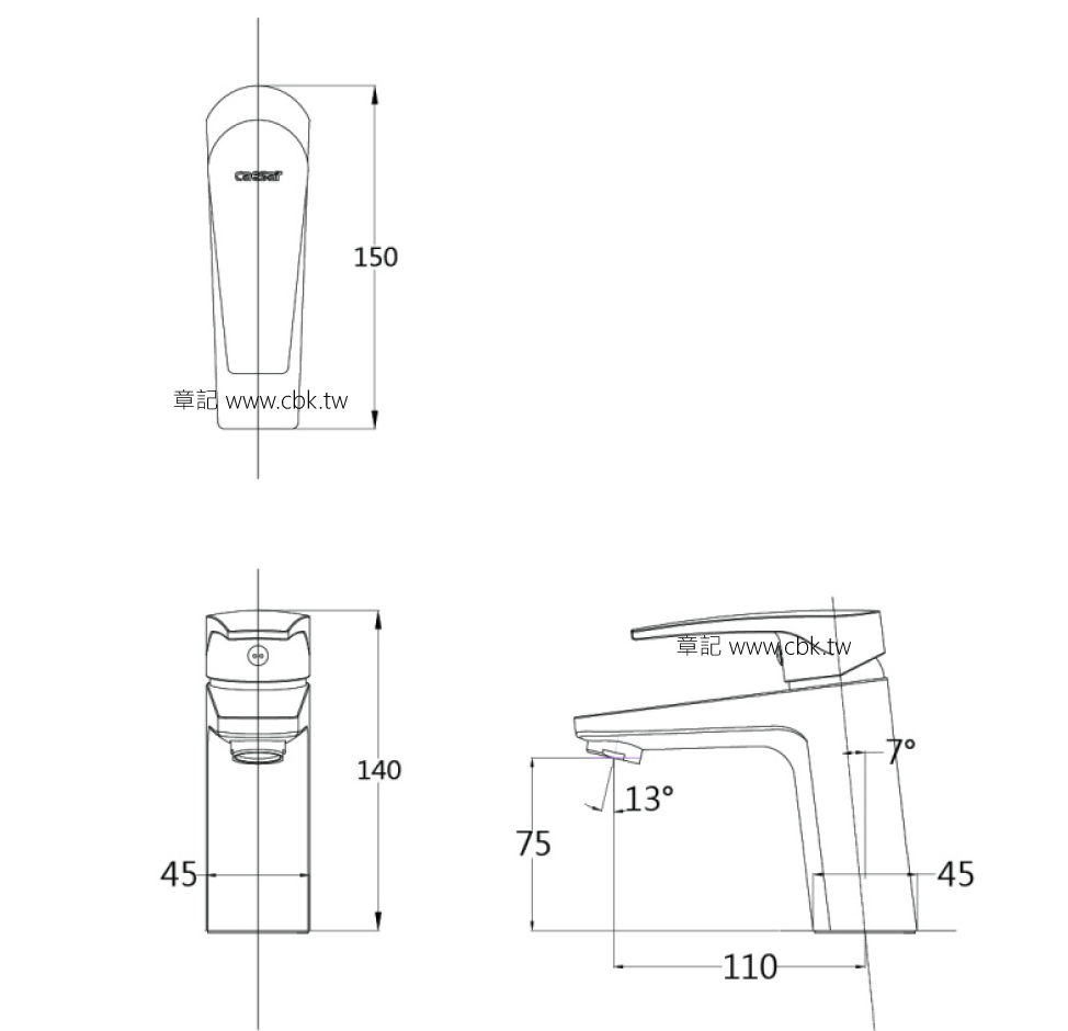凱撒(CAESAR)單孔面盆龍頭 B390CB | KOHLER章記衛廚(CBK)-衛浴廚具