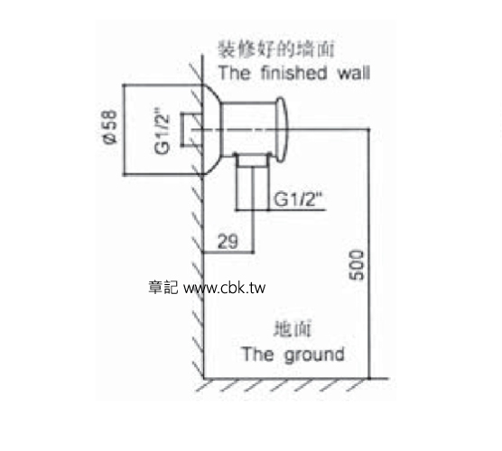 KOHLER 附牆圓型蛇管接頭 K-16381T-CP | KOHLER章記衛廚(CBK)-衛浴廚具