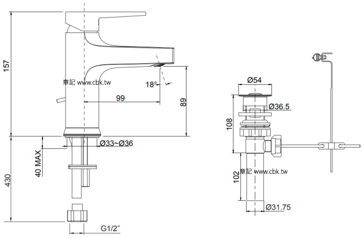 KOHLER Taut 臉盆龍頭 K-74013T-4-CP | KOHLER章記衛廚(CBK)-衛浴廚具