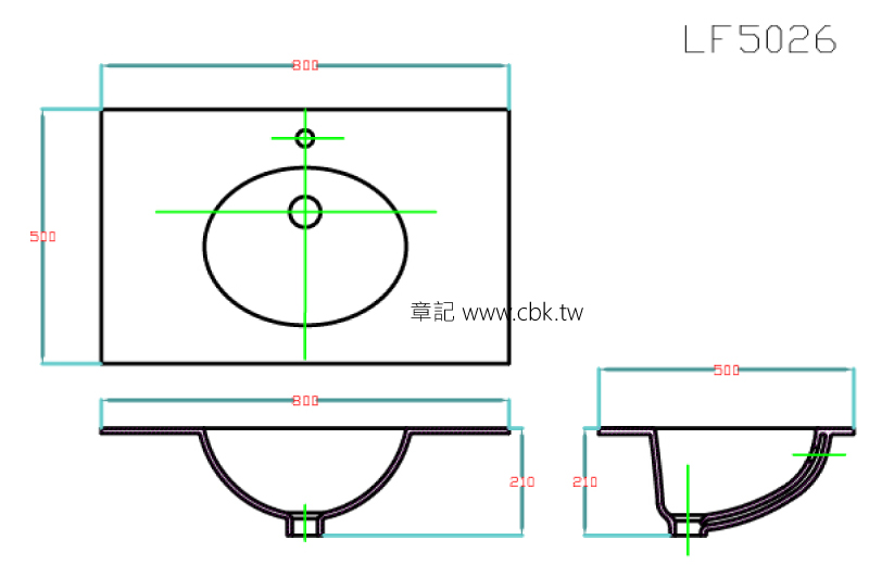 凱撒(CAESAR)檯面盆(80cm) LF5026