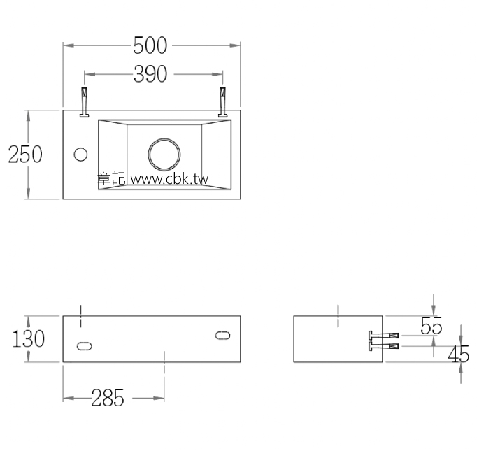 凱撒(CAESAR)檯面盆(50cm) LF5239L | KOHLER章記衛廚(CBK)-衛浴廚具