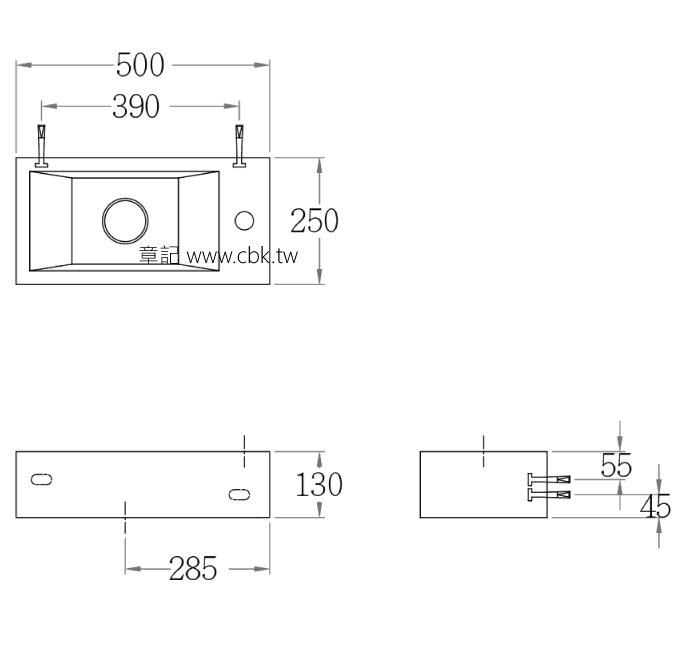 凱撒(CAESAR)檯面盆(50cm) LF5239R | KOHLER章記衛廚(CBK)-衛浴廚具