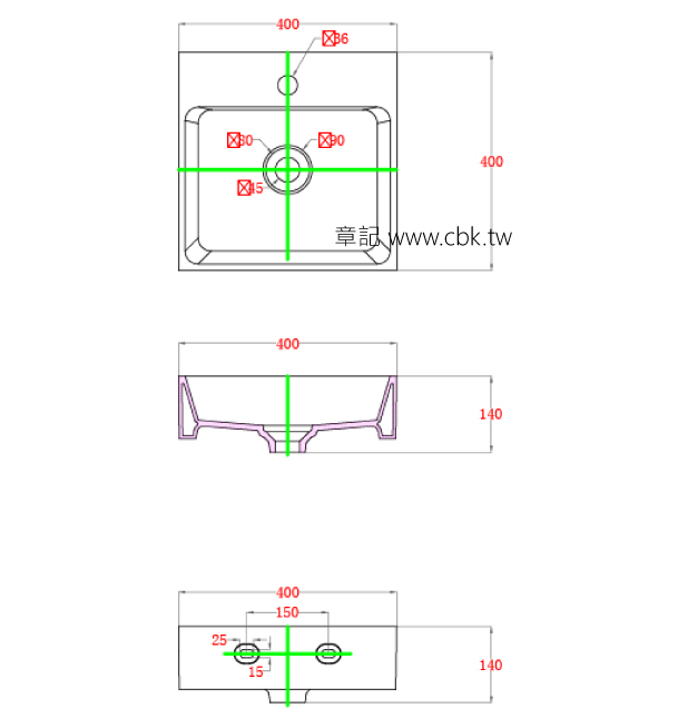 凱撒(CAESAR)檯面盆(40cm) LF5257 | KOHLER章記衛廚(CBK)-衛浴廚具