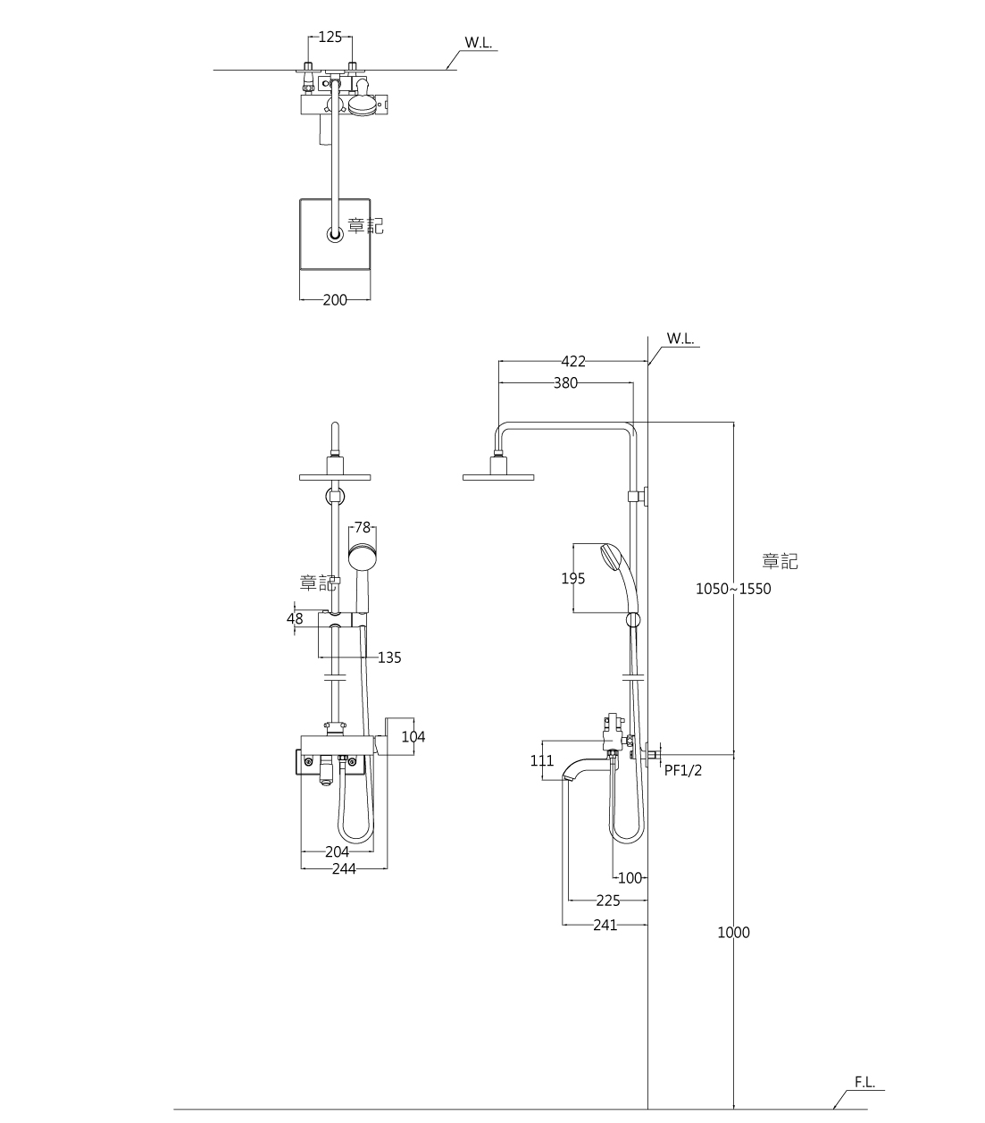 凱撒(CAESAR)淋浴柱 S478C | KOHLER章記衛廚(CBK)-衛浴廚具