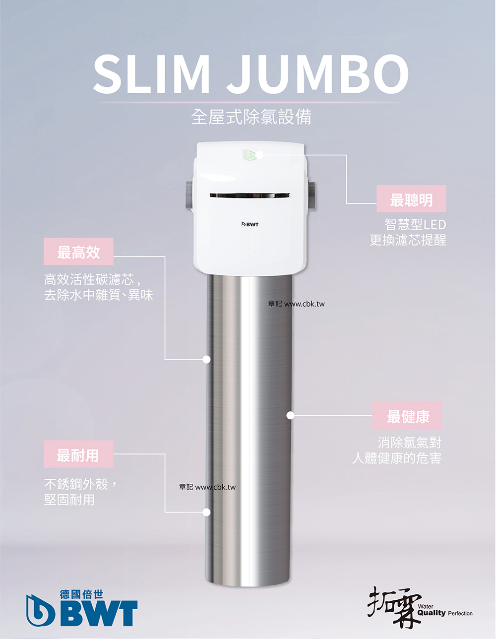 BWT德國倍世除氯設備 SLIM_JUMBO【全省免運費宅配到府】 | KOHLER章記衛廚(CBK)-衛浴廚具