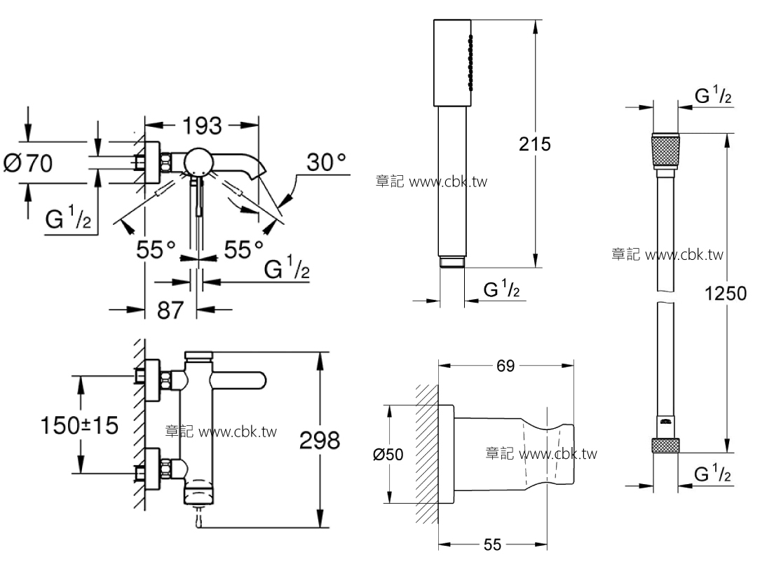 GROHE Essence 淋浴龍頭組 33624_28362_27074_26465 | KOHLER章記衛廚(CBK)-衛浴廚具