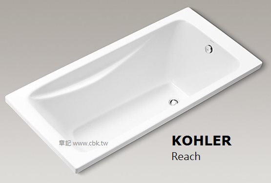 KOHLER Reach 壓克力浴缸(150cm) K-15847T-0 | KOHLER章記衛廚(CBK)-衛浴廚具