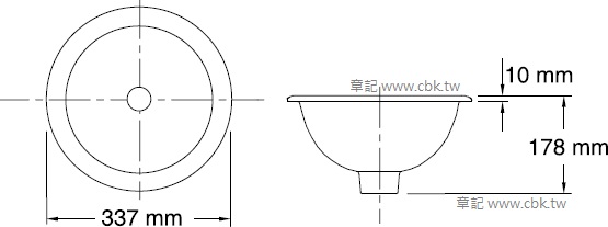 KOHLER Compass 檯面盆(33.7cm) K-2298-0 | KOHLER章記衛廚(CBK)-衛浴廚具