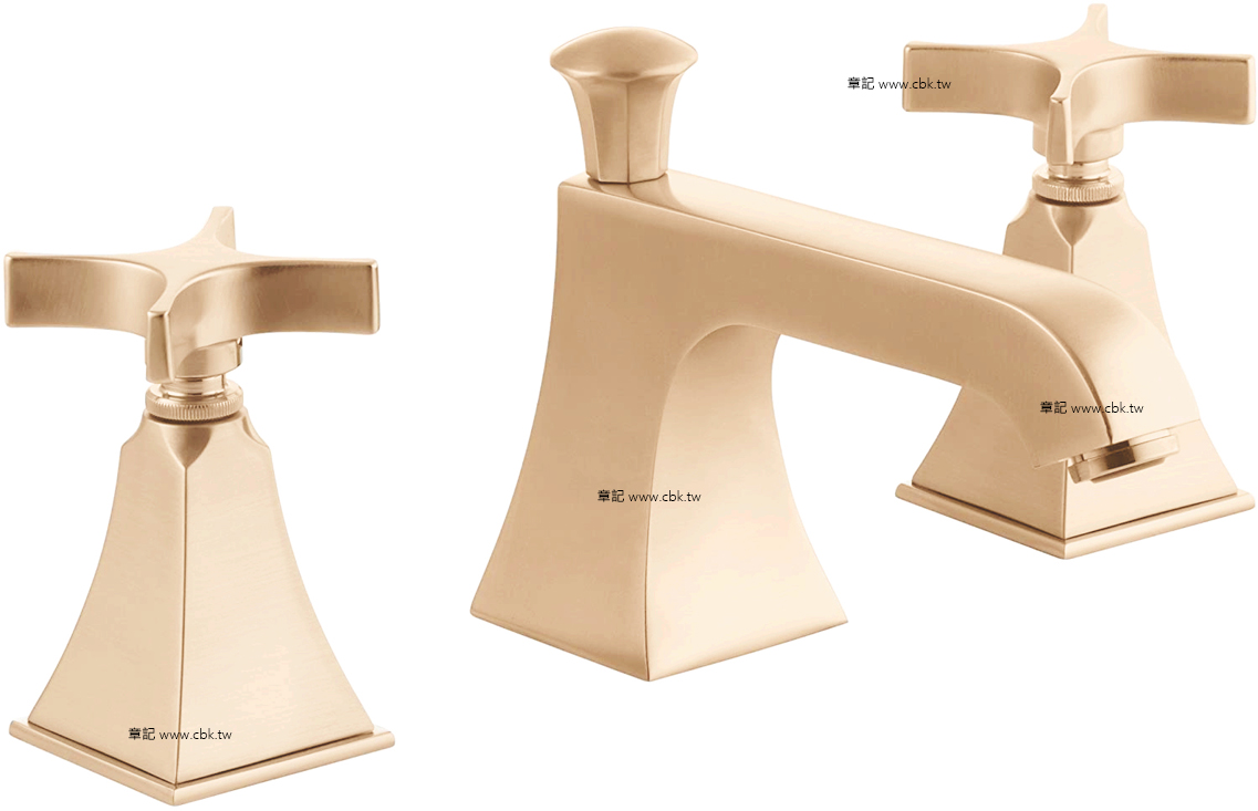 KOHLER Memoirs 三件式十字臉盆龍頭(法蘭金) K-454T-3S-AF | KOHLER章記衛廚(CBK)-衛浴廚具