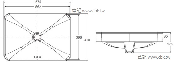KOHLER Forefront 上嵌檯面盆(57.5cm) K-5373T-0 | KOHLER章記衛廚(CBK)-衛浴廚具